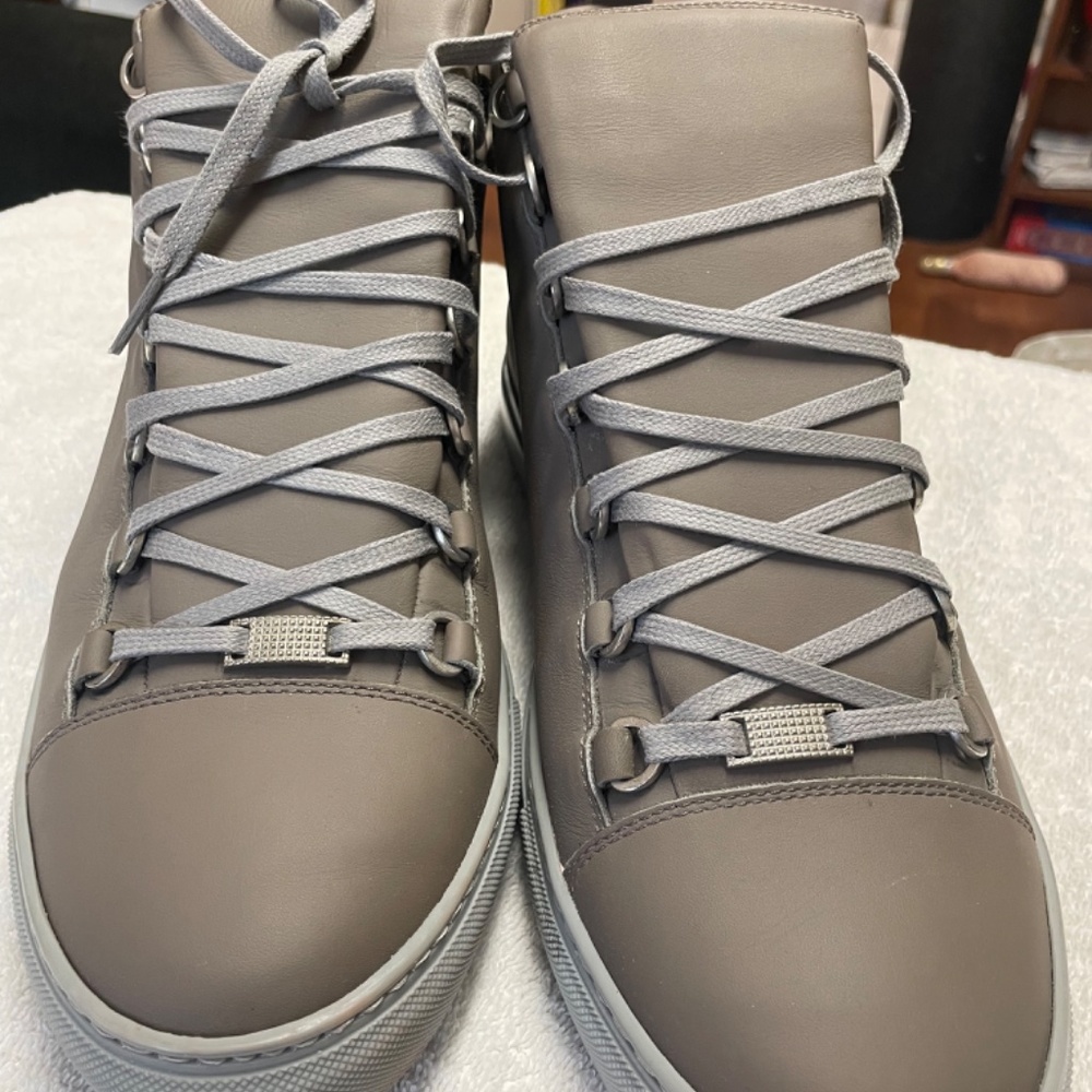 Balenciaga Arena High Top Sneaker- Grey Authentic Siz… - Gem
